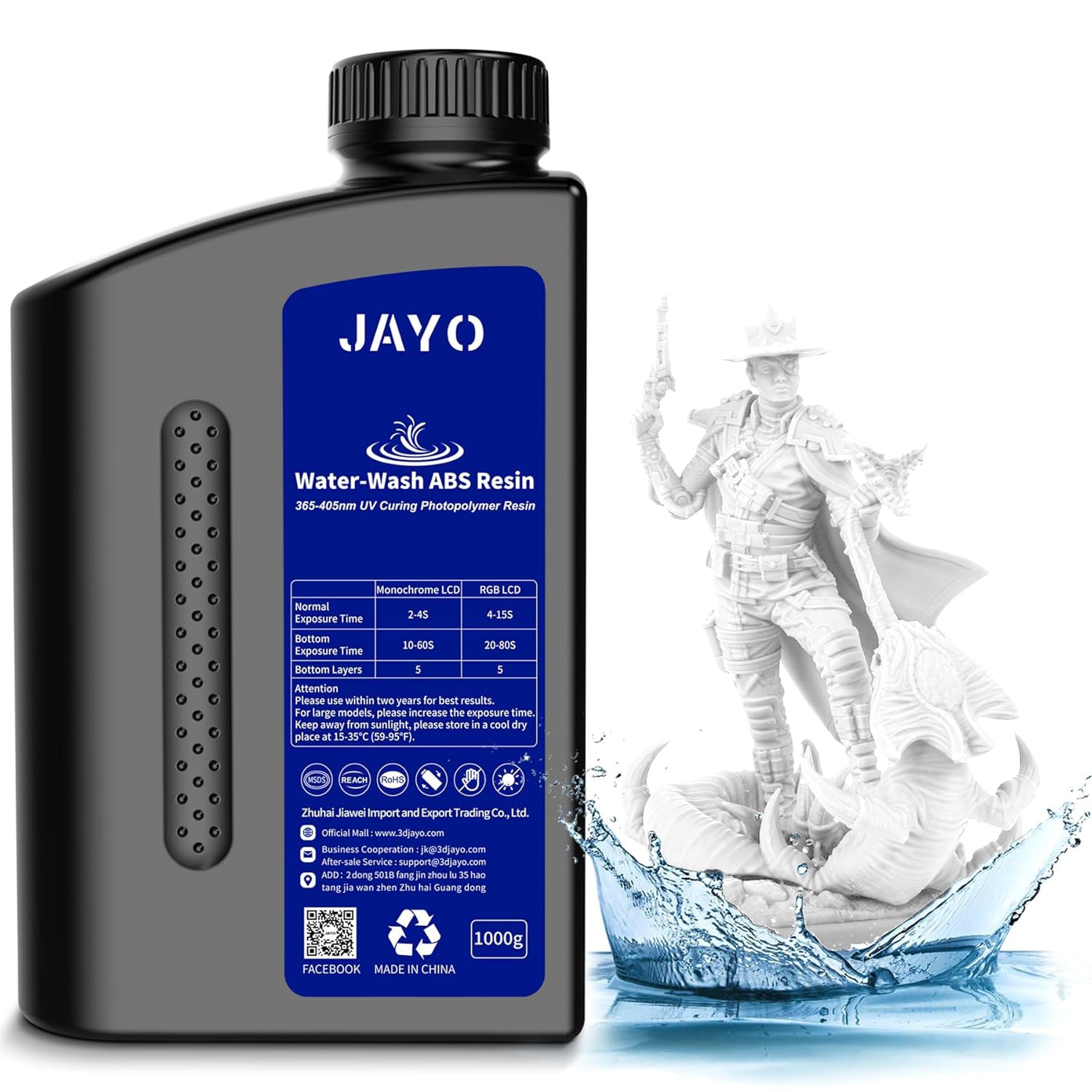 JAYO ABS-Like/Water Wash ABS Resin 1KG 3D Printing Photopolymer Resin ...